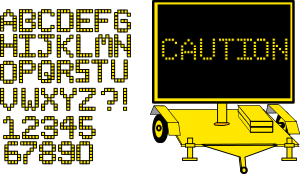 openclipart圖庫：Roadsign and Alphabet