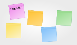 Clipart - Post-it 5 colors