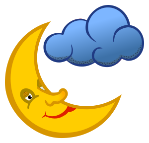 openclipart圖庫：moon - coloured