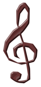 openclipart圖庫：Treble clef -chocolate