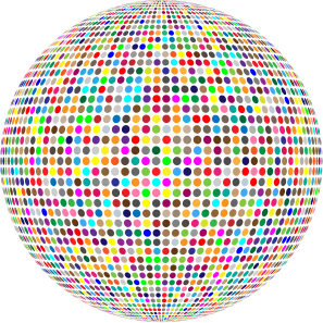 openclipart圖庫：Colorful High Density Dots Sphere