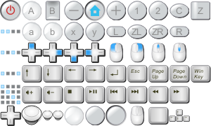openclipart圖庫：Wii buttons, mouse buttons, keyboard keys