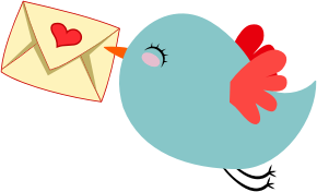 openclipart圖庫：Cute Mail Carrier Bird