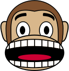 openclipart圖庫：Monkey Emoji - Fearful
