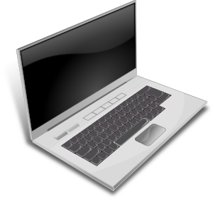 openclipart圖庫：A gray laptop