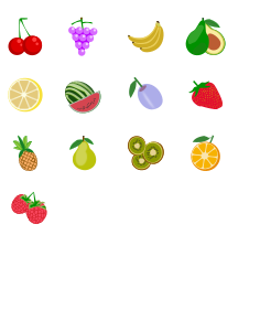 openclipart圖庫：Fruit Icons 1 package