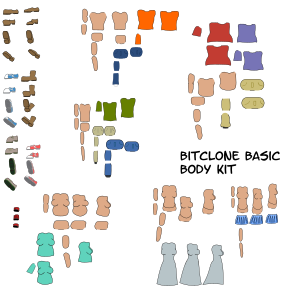 openclipart圖庫：BitClone Basic Body Kit