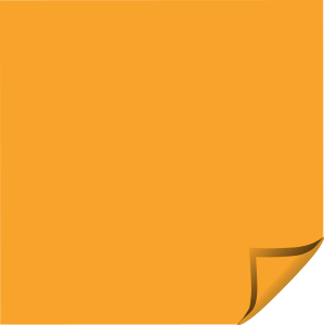 Clipart - Sticky Note Orange Folded Corner