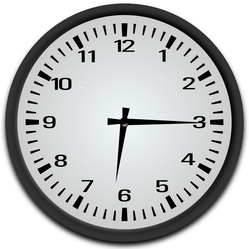 Quarter Past 6 O clock Openclipart