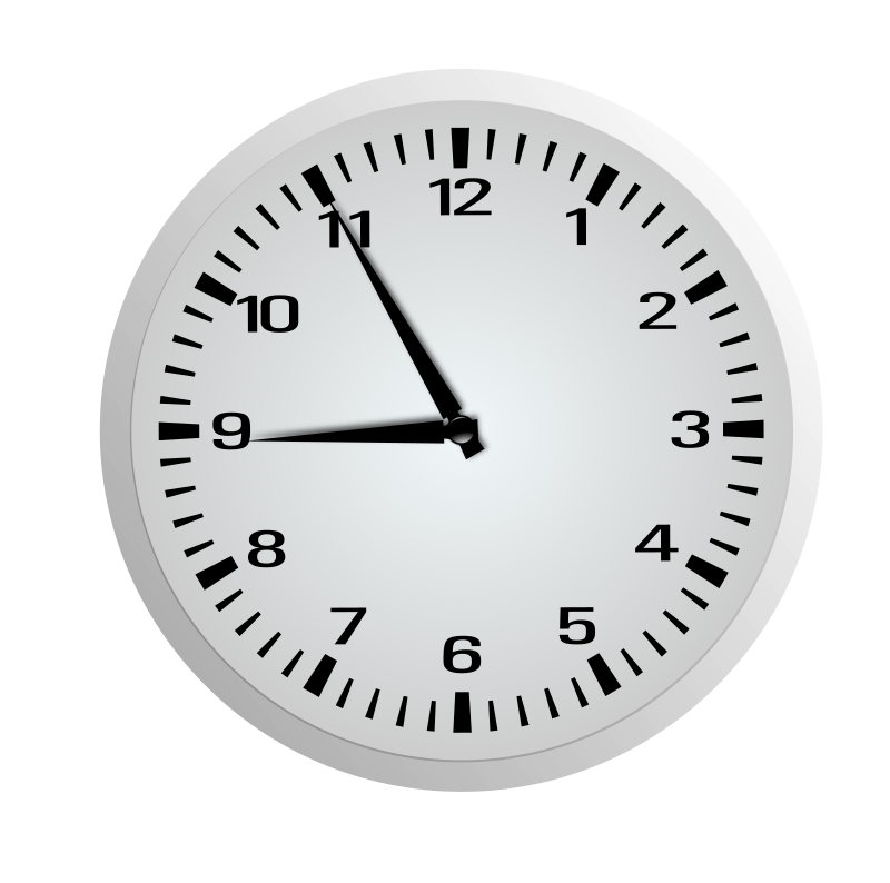 Five Minutes Before Nine 8 55 Openclipart