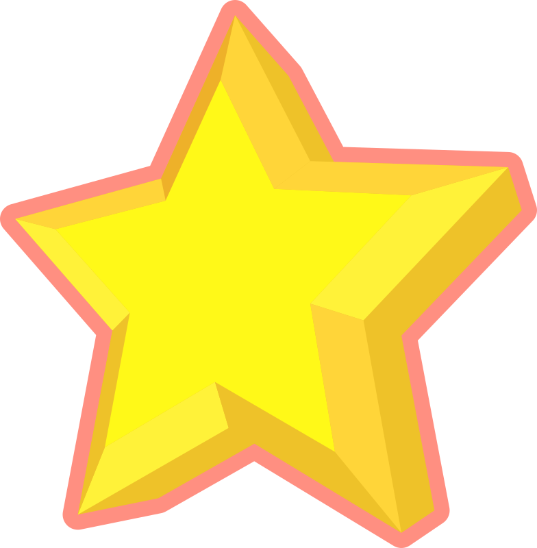 Simple 3D Star Openclipart