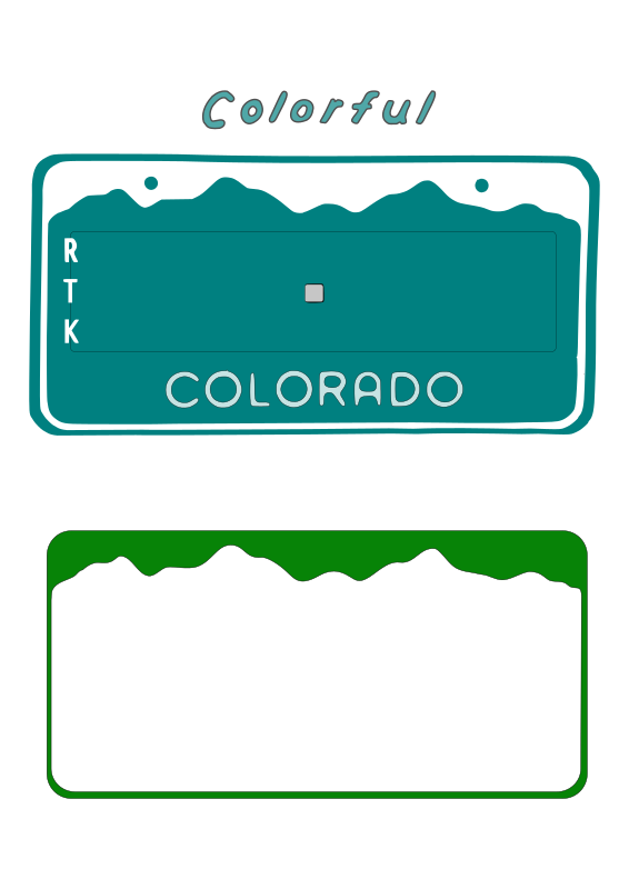 Colorado License Plate Blanks Openclipart