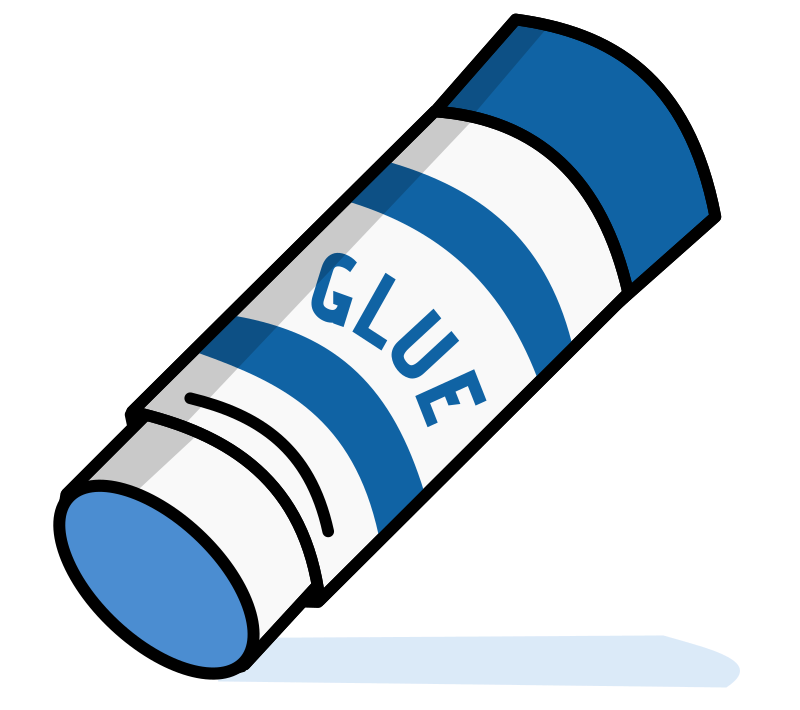 Blue Glue Stick Openclipart