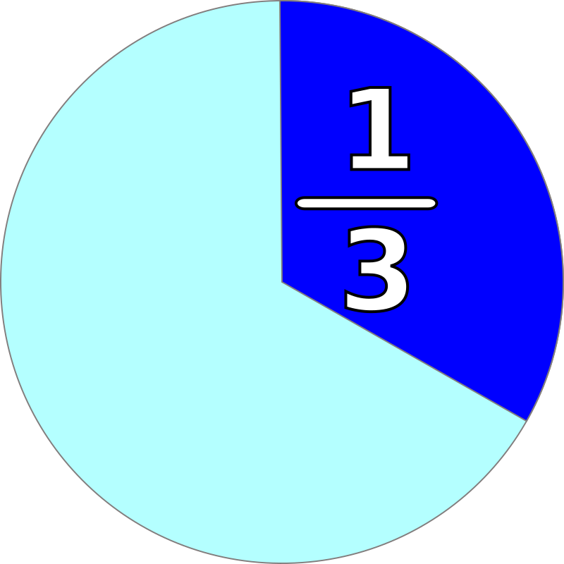 Part And Fraction 1 3 Openclipart
