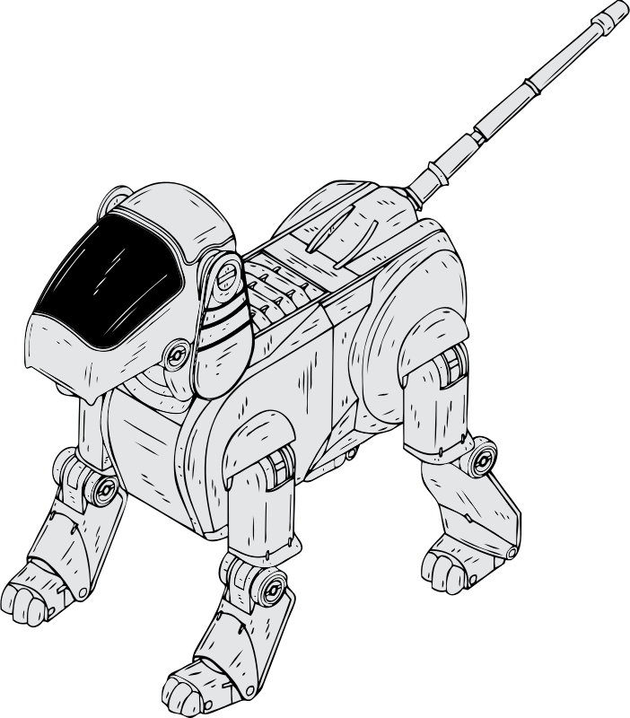 Clipart - robot dog