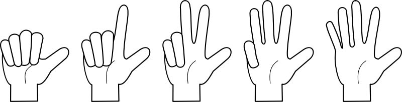 Clipart - Count on fingers