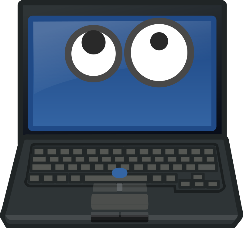 Clipart - Laptop Looking Up