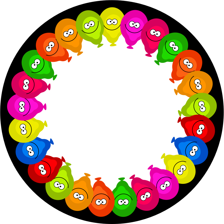 Clipart - Balloon Round Page Border