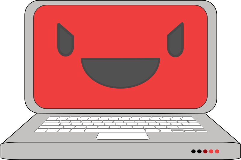 Evil Computer Laptop by qubodup - This computer is smiling in an evil ...