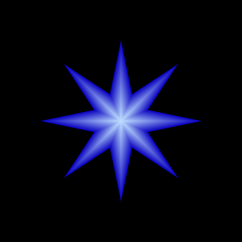Clipart - blue star
