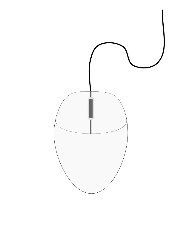 Clipart - White mouse