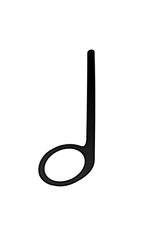 Clipart - Half Note (Stem Facing Up)