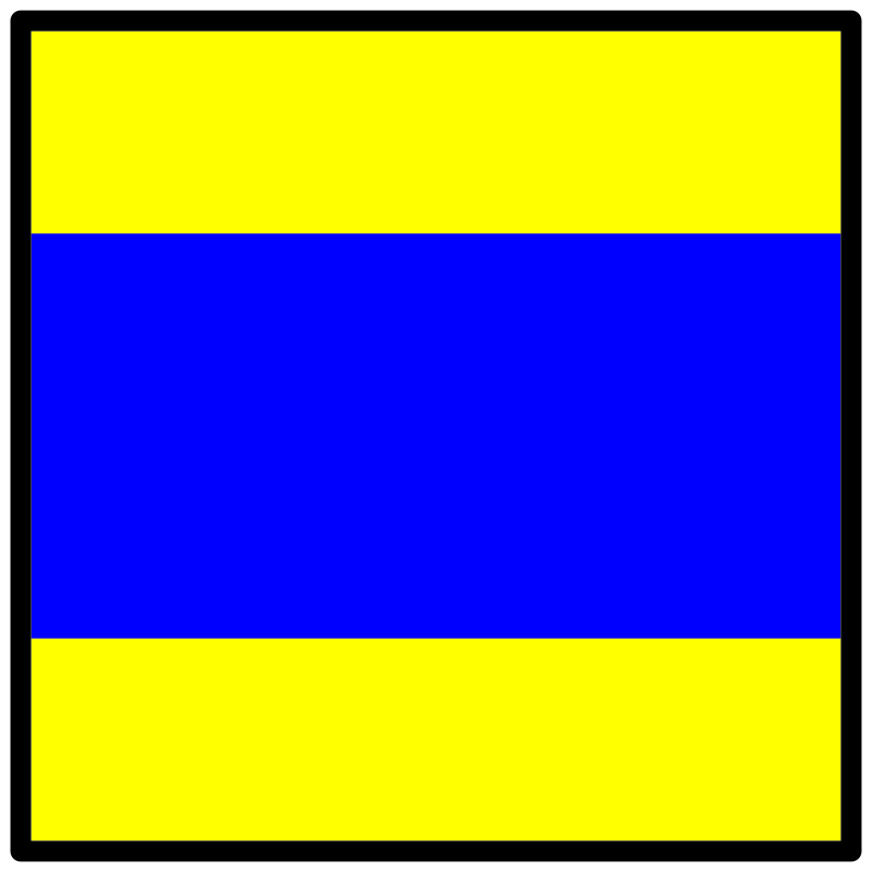 Clipart - signal flag delta
