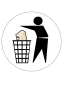 Clipart - Put Rubbish in Bin Signs