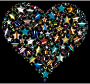 Clipart - Heart Stars