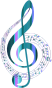 Clipart - Musical Notes Typography