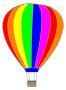 Clipart - Colorful Hot Air Balloon