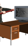 Clipart - Computer Rage Forbidden
